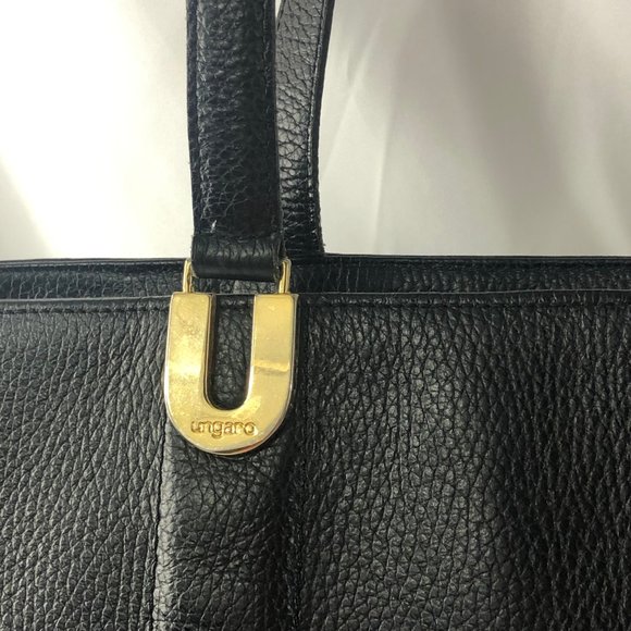 Emanuel Ungaro | Bags | Authentic Vintage Unique Ungaro Black Leather ...